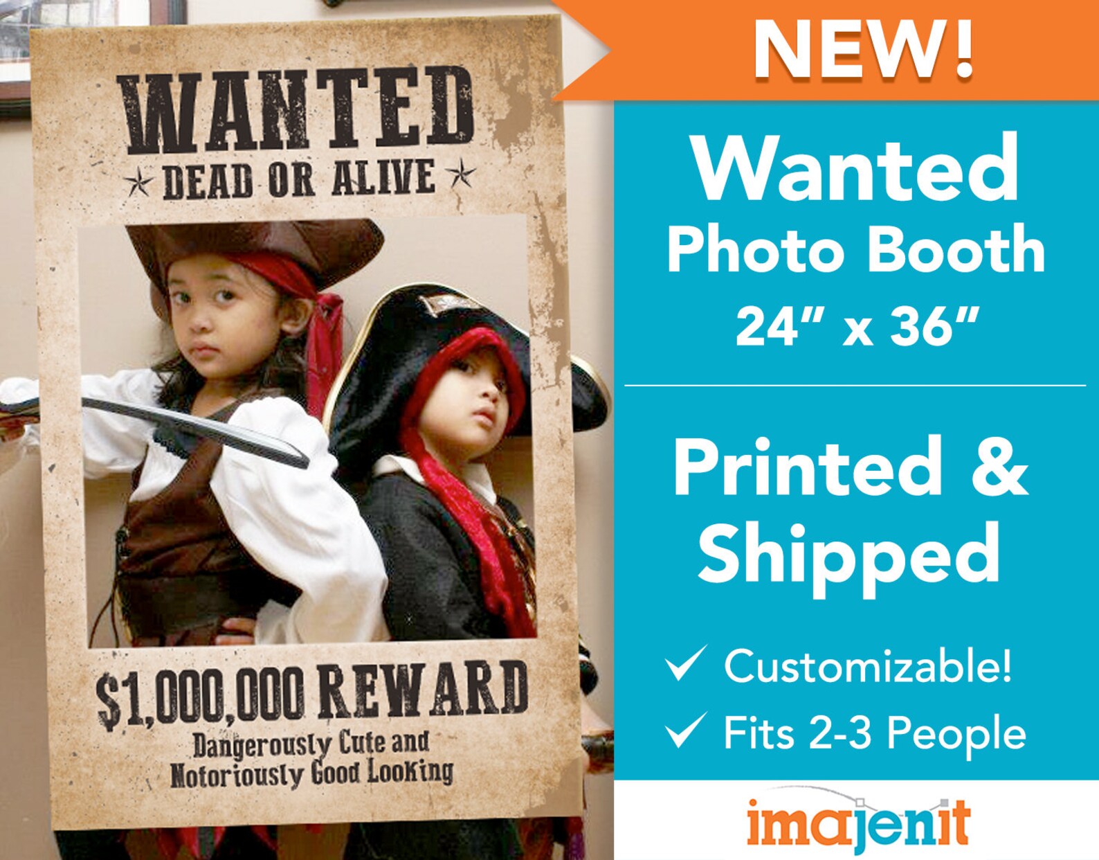 Printed and Shipped Wanted Poster Photo Booth. Coroplast Photo | Etsy