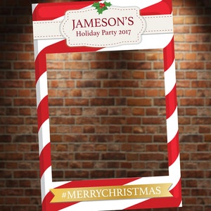 Printed and Shipped Candy Cane Holiday Themed Photo Booth. - Etsy