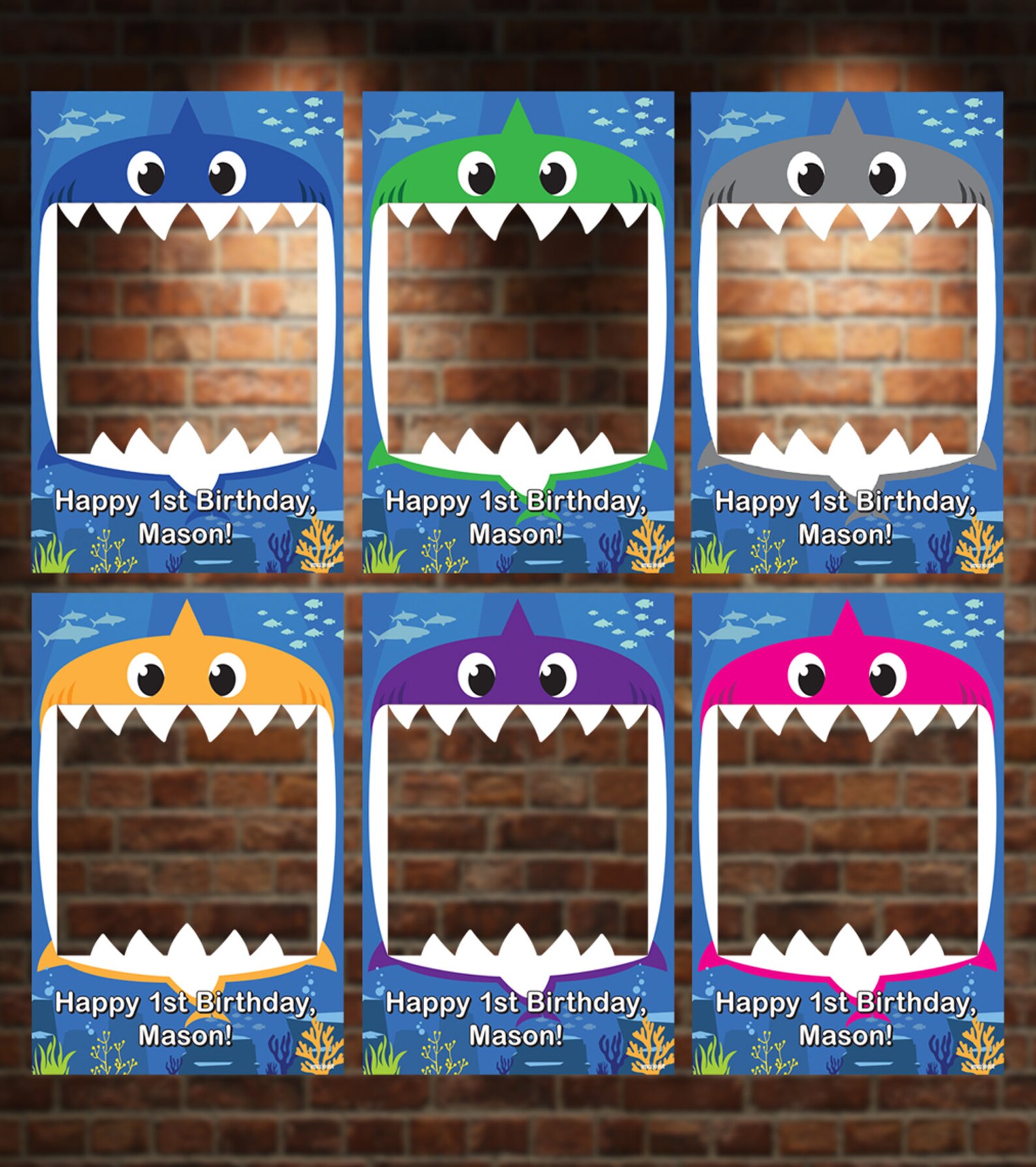 Printed and Shipped Little Shark Photo Booth. Coroplast Photo - Etsy