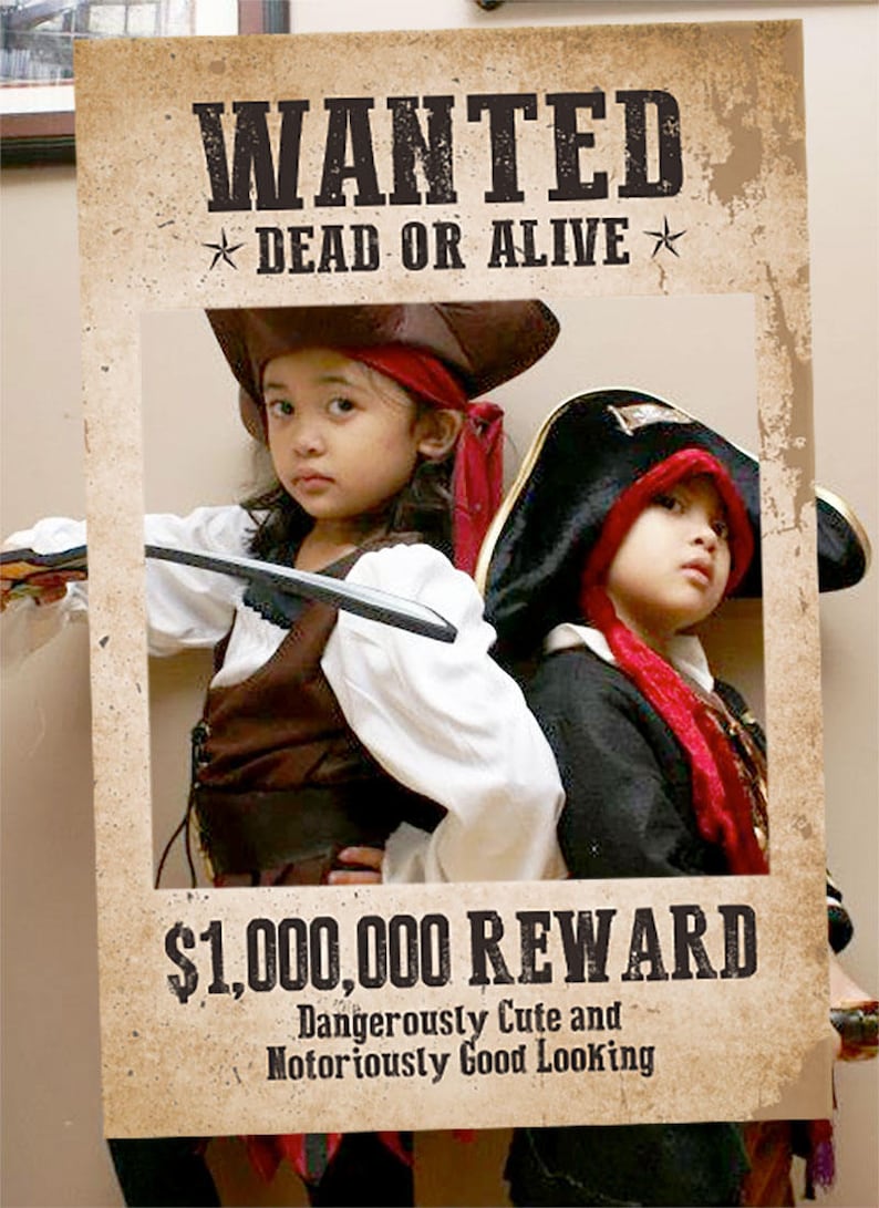 Printed and Shipped Wanted Poster Photo Booth. Coroplast Photo | Etsy