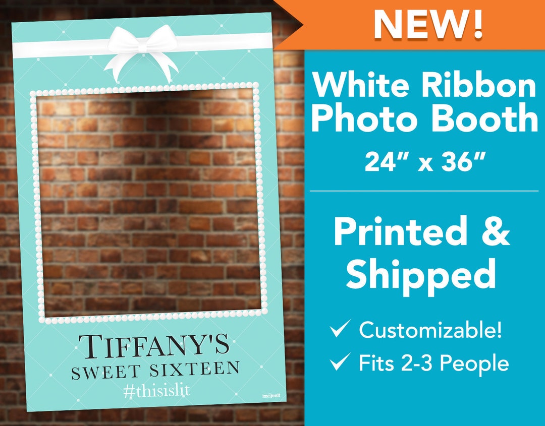 Printed and Shipped White Ribbon Photo Booth. Coroplast Photo - Etsy