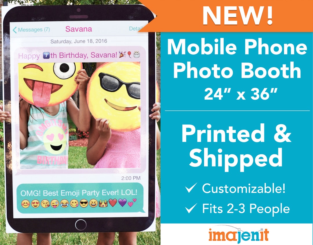 Printed and Shipped Mobile Phone Theme Photo Booth. Coroplast Photo ...