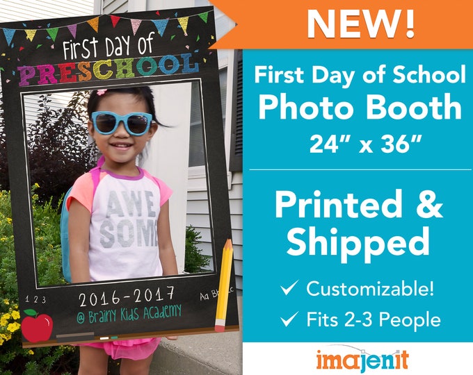 Printed and Shipped First Day of School Theme Photo Booth. Coroplast ...