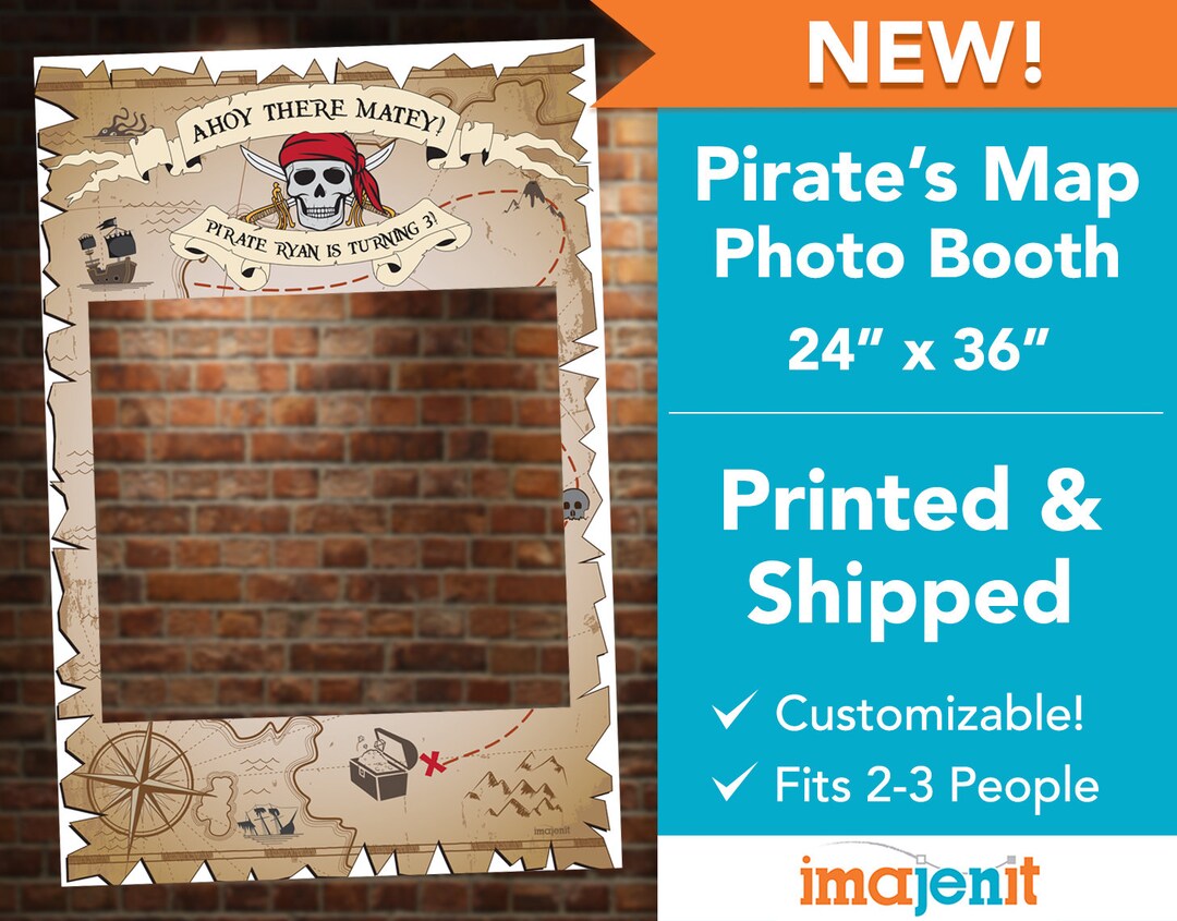 Printed and Shipped Pirate's Map Photo Booth - Etsy
