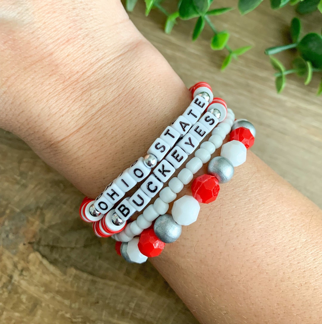 OSU Sports Team Bracelet Stack, the Ohio State University Buckeyes ...