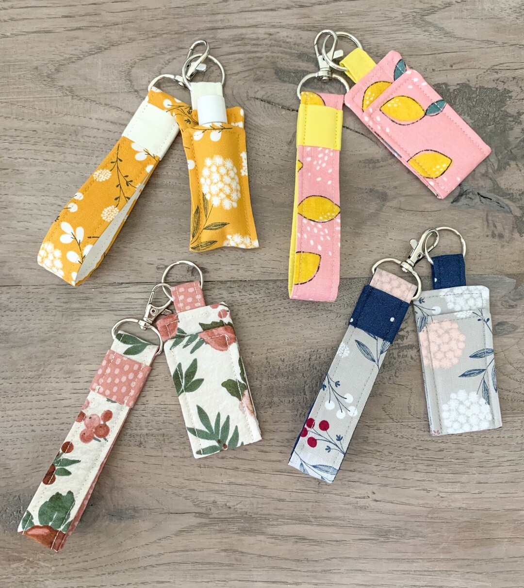 Wristlet Keychain and Chapstick Keychain Bundle - Etsy
