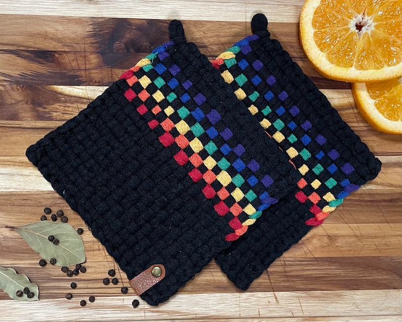 Woven Potholders (set of 2) - Etsy