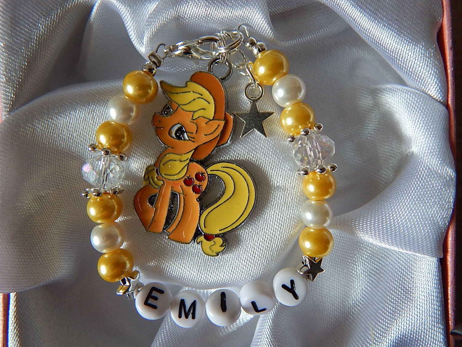 Personalised Bracelet My Little Pony Applejack Charm Gift | Etsy