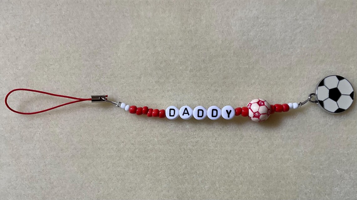 Personalised Phone Charm Football Red Black Blue Green - Etsy