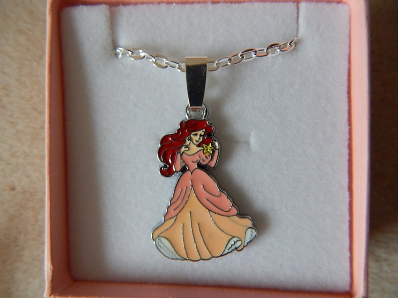 Necklace Disney Princess Silver Plated - Etsy