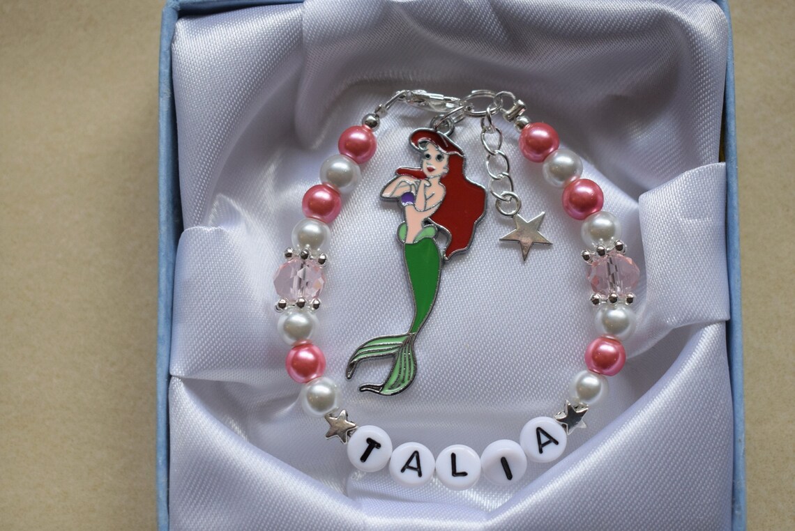 Personalised Bracelet Disney Princess Gift Boxed - Etsy