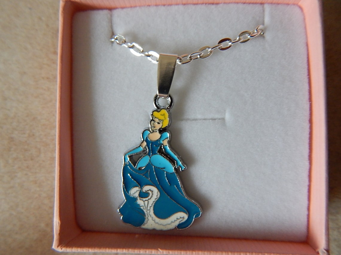 Necklace Disney Princess Silver Plated 16 inch | Etsy