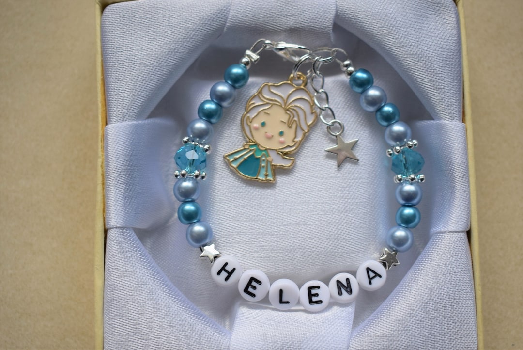 Personalised Bracelet Elsa Anna Olaf Frozen Inspired, Gift Boxed - Etsy UK