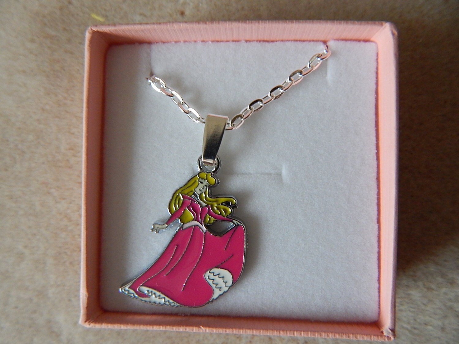 Necklace Disney Princess Silver Plated 16 inch | Etsy