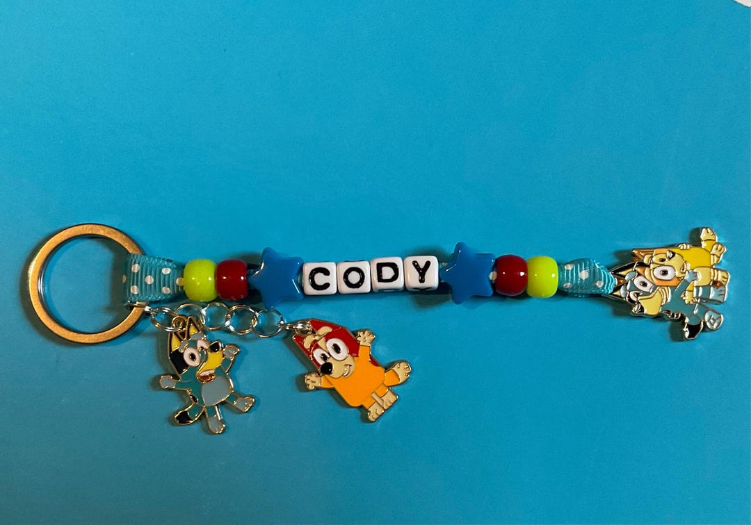 Bluey Keyring Bagtag Personalised - Etsy