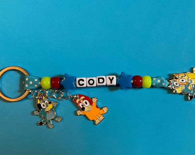 Bluey and Friends Key Rings / Bag Charms - Etsy UK