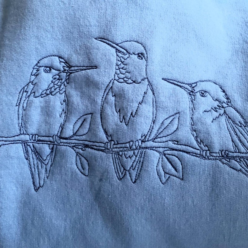 Embroidered Birds - Etsy