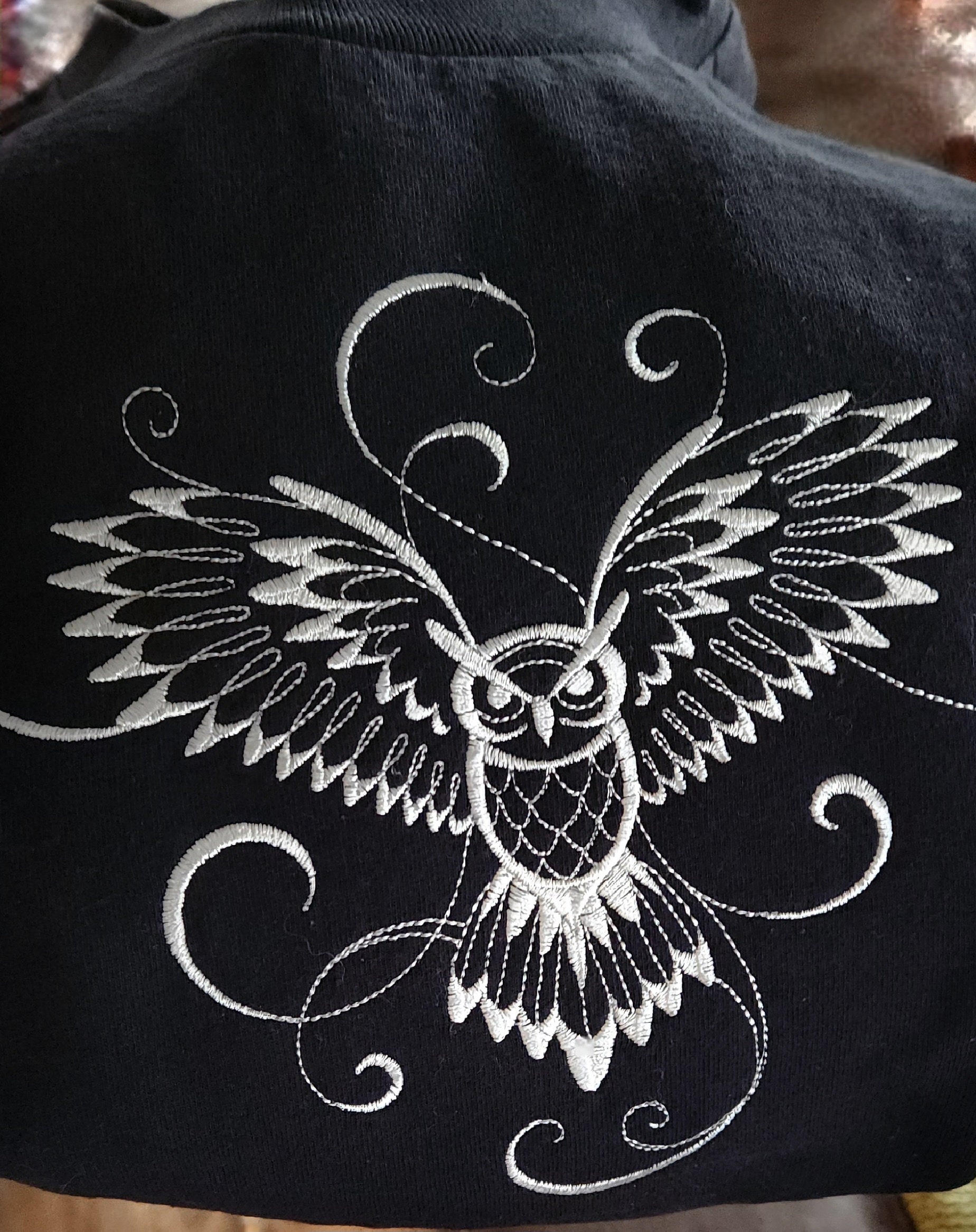 Owl Tee or Sweatshirt Choice Color Option Flying Owl Tattoo Ink Style ...