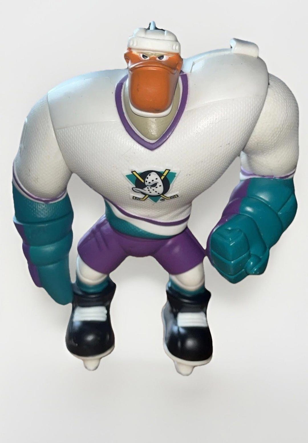 1996 Disney Mighty Ducks Grin 6" Duck Action Figure Wheels on Skates ...