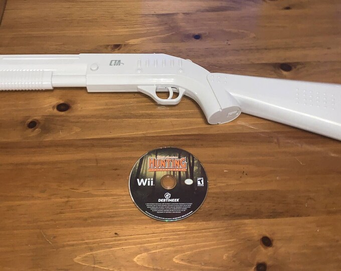 Nintendo Wii CTA Sure Rifle Shot Gun Accessory White W/game - Etsy