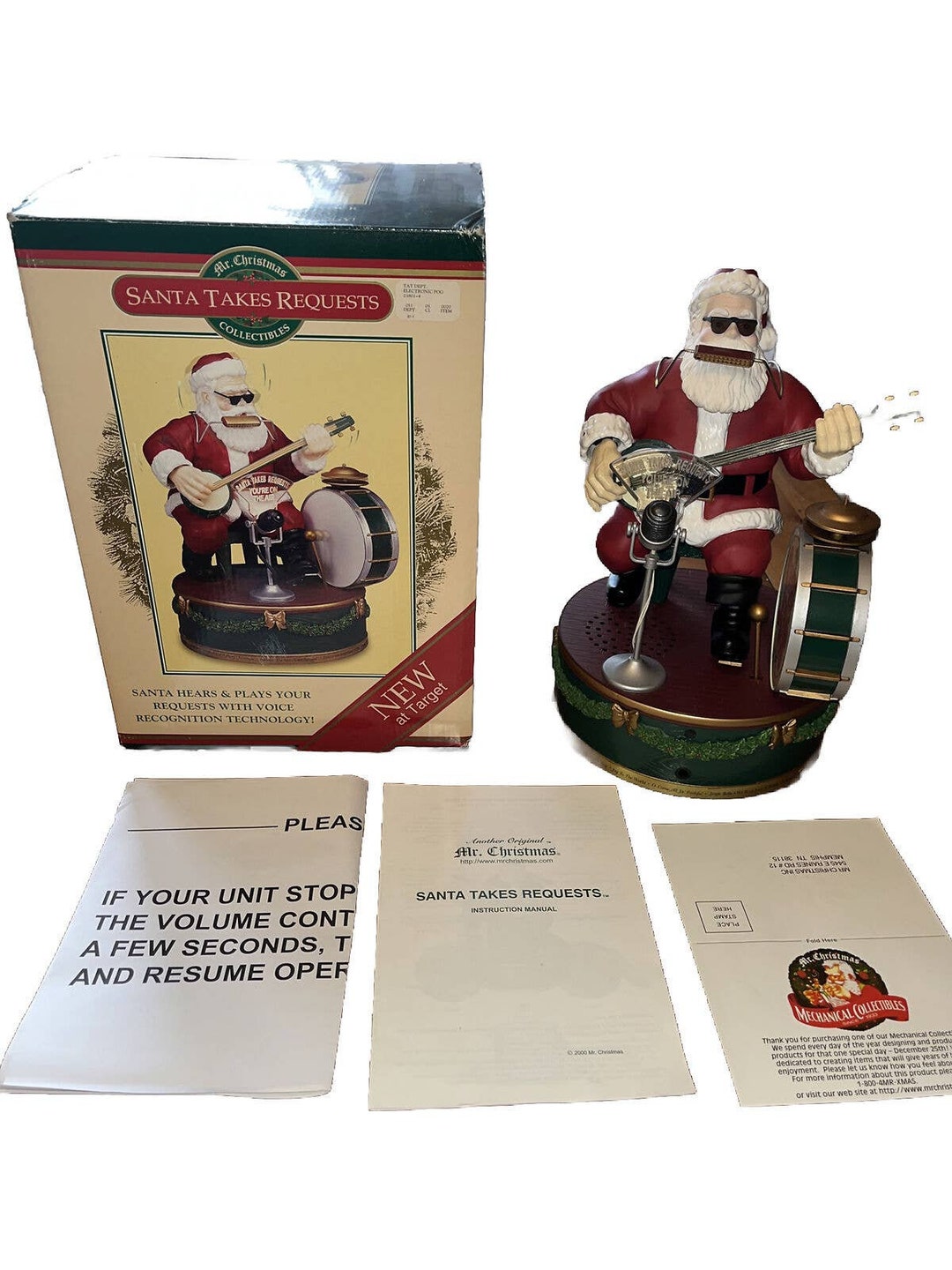 Mr. Christmas Santa Takes Requests Interactive Conversations Music ...