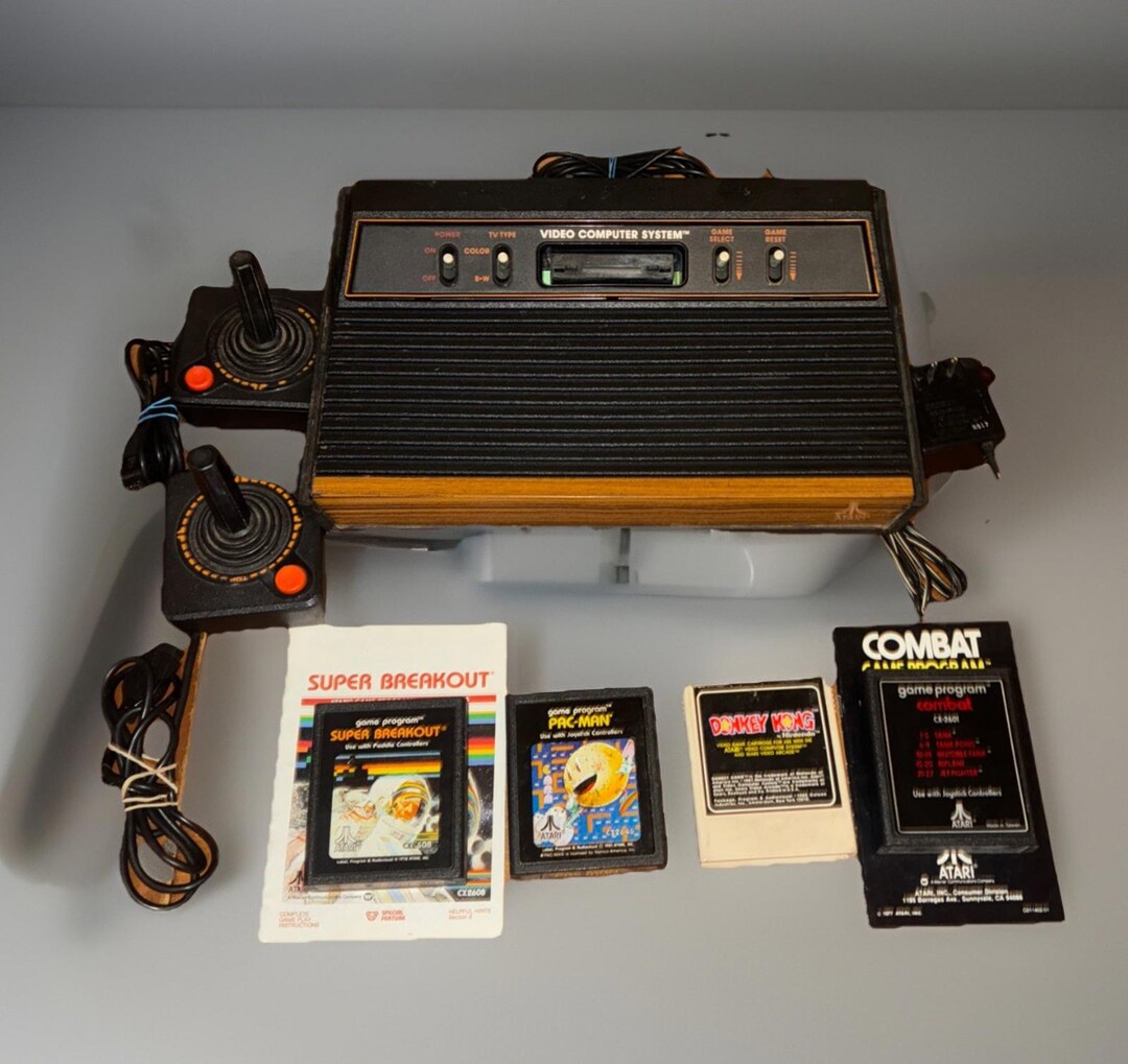 Working Atari 2600A (tested 4 - Switch) Console W/power & RF Adapter - Etsy