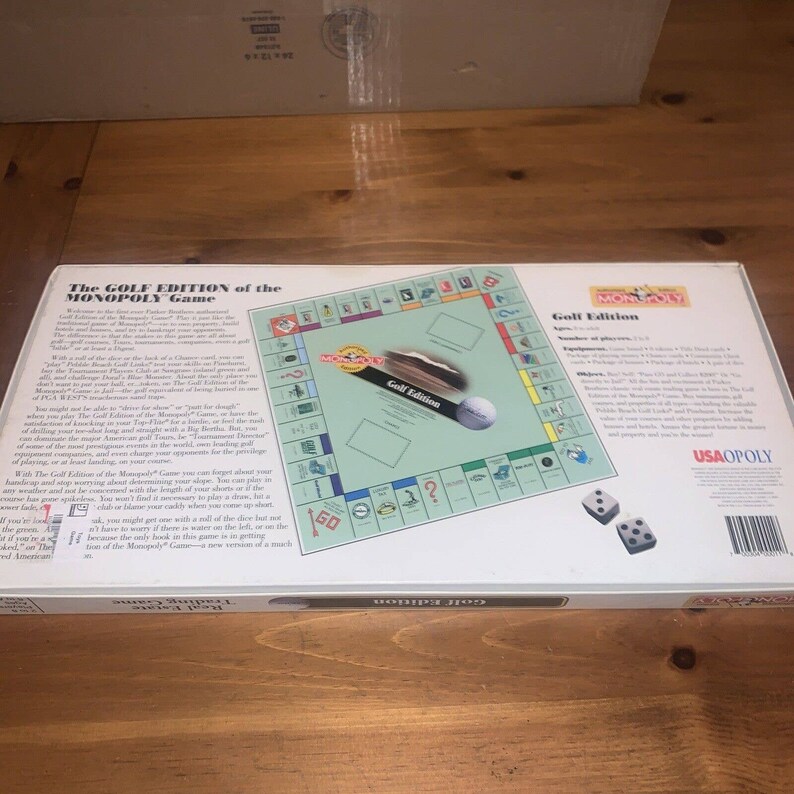 Vintage MONOPOLY GOLF EDITION Board Game Complete 1996 Family Game ...
