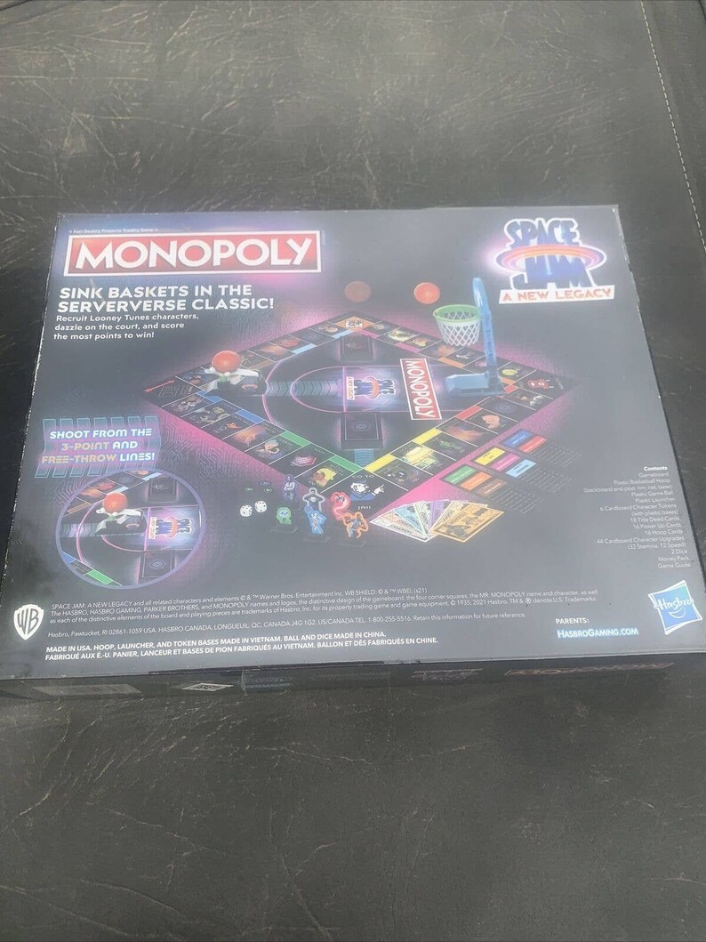 Monopoly: Space Jam A New Legacy Edition Board Game - Lebron James ...