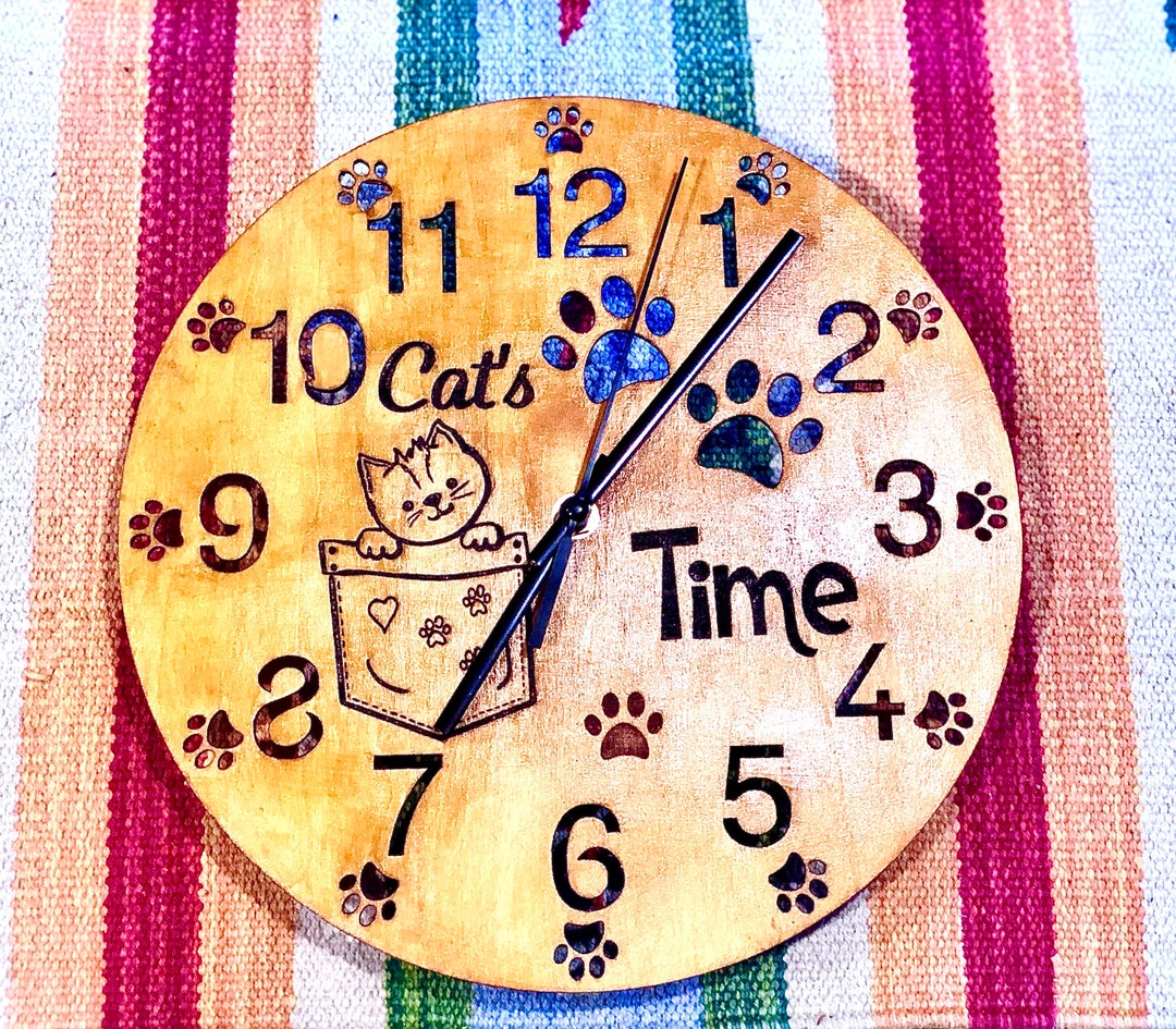 Clock Cats - DIGITAL FILE - Laser Cut Svg File - Etsy
