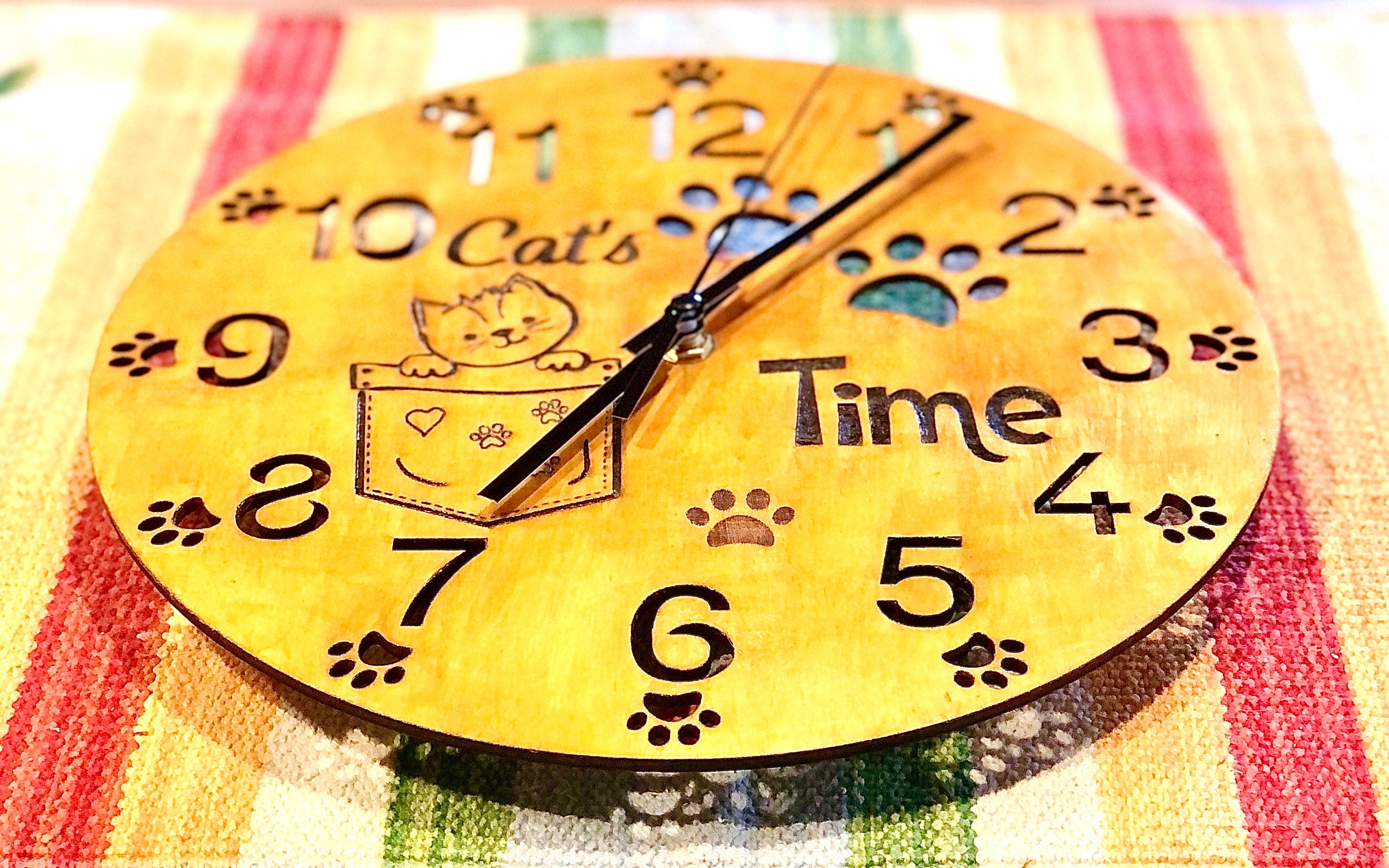 Clock Cats - DIGITAL FILE - Laser Cut Svg File - Etsy
