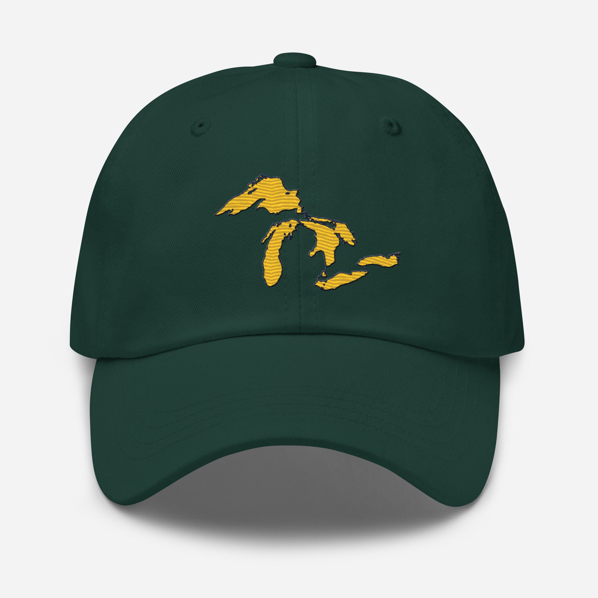 Yellow and Navy Blue Great Lakes Embroidered Dad Hat - Etsy