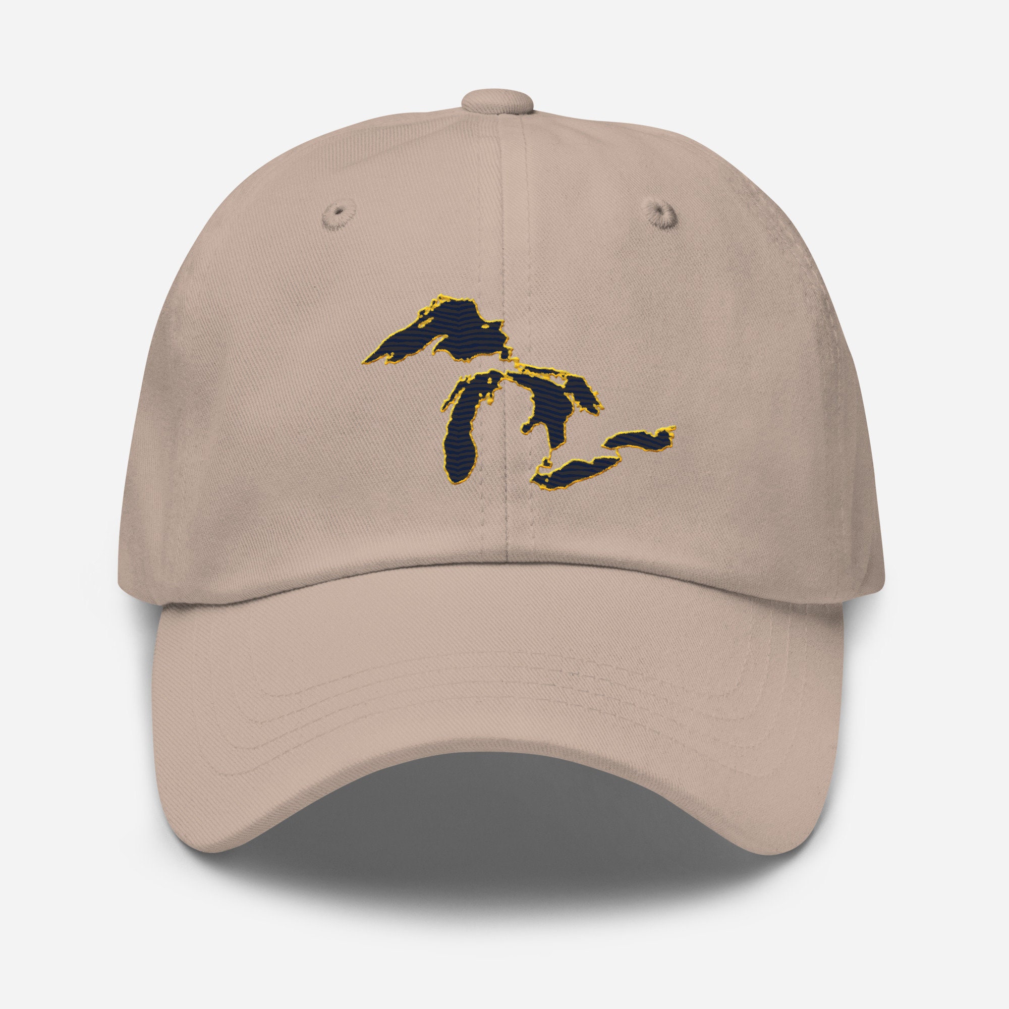 Embroidered Great Lakes Dad Hat, Navy Blue & Yellow - Etsy