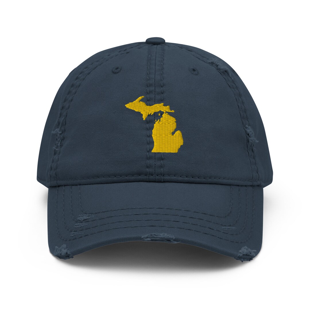 Michigan Embroidered Dad Hat Maize - Etsy