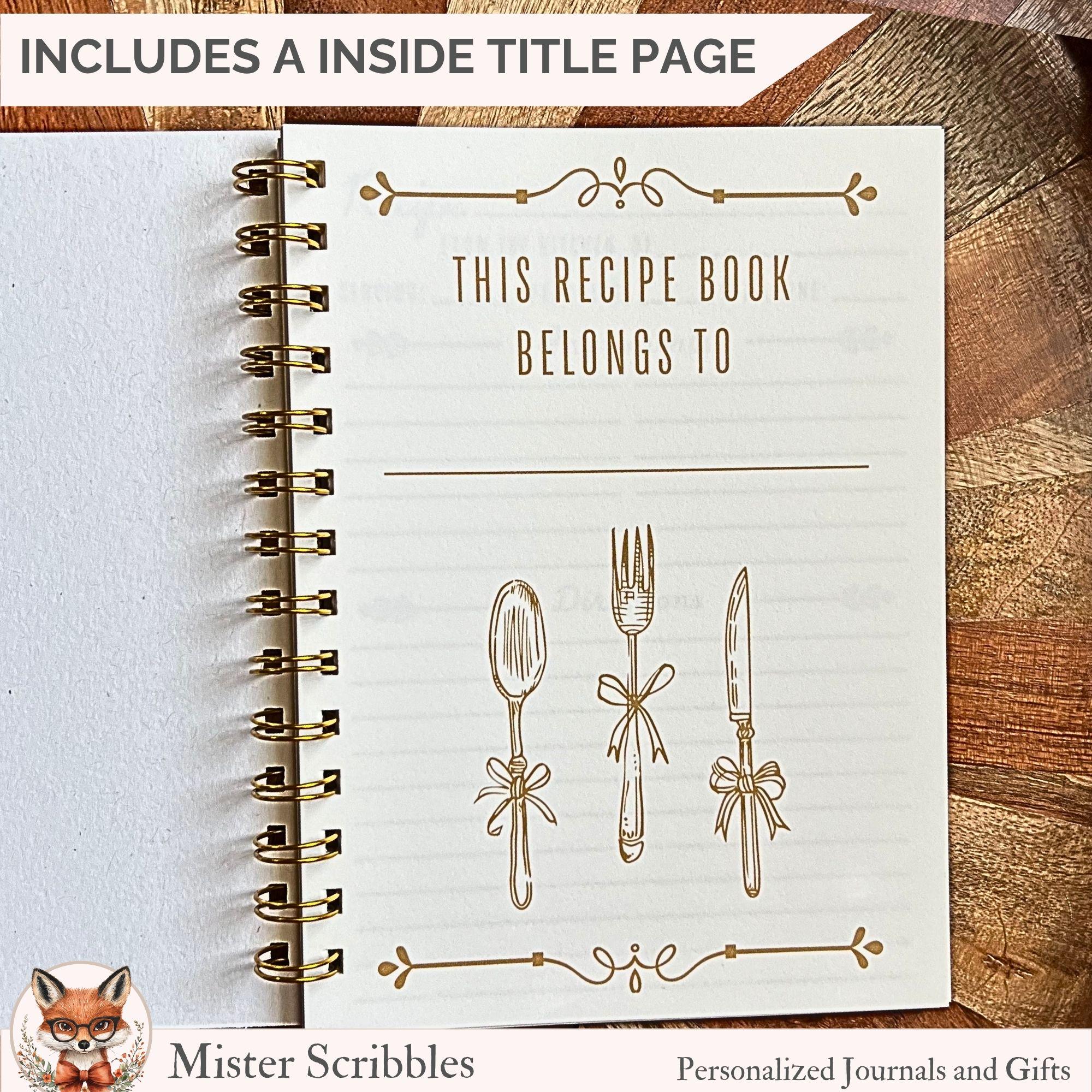 Family Favorites Recipe Book With Recipe Pages | Personalized Family ...