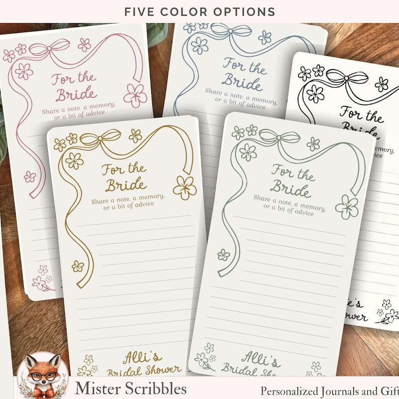 Wishes for the Bride Cards, Personalized Advice to the Bride, Bridal ...