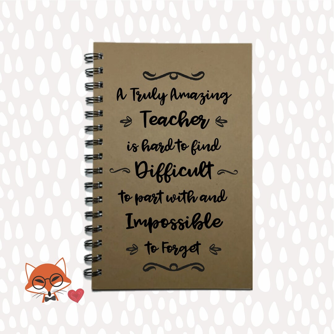 Teacher, Journal, Teacher Gift, Notebook, Retirement Gift, End of Year ...