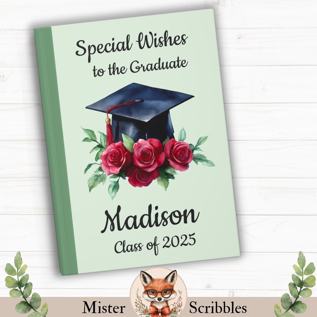 Graduation Guestbook, Wishes for Graduate, Class of 2025, Graduate Gift ...