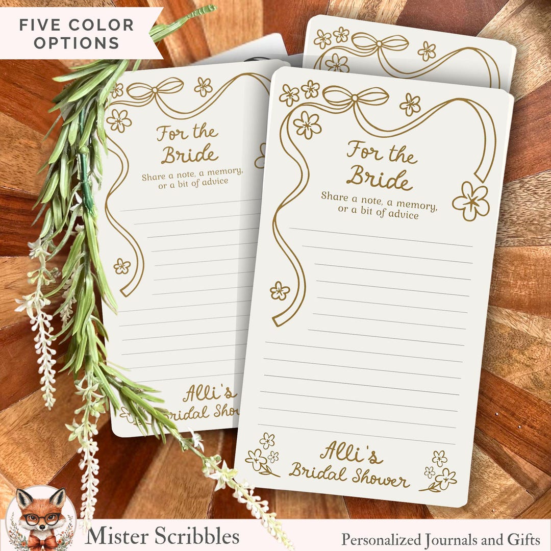 Wishes for the Bride Cards, Personalized Advice to the Bride, Bridal ...