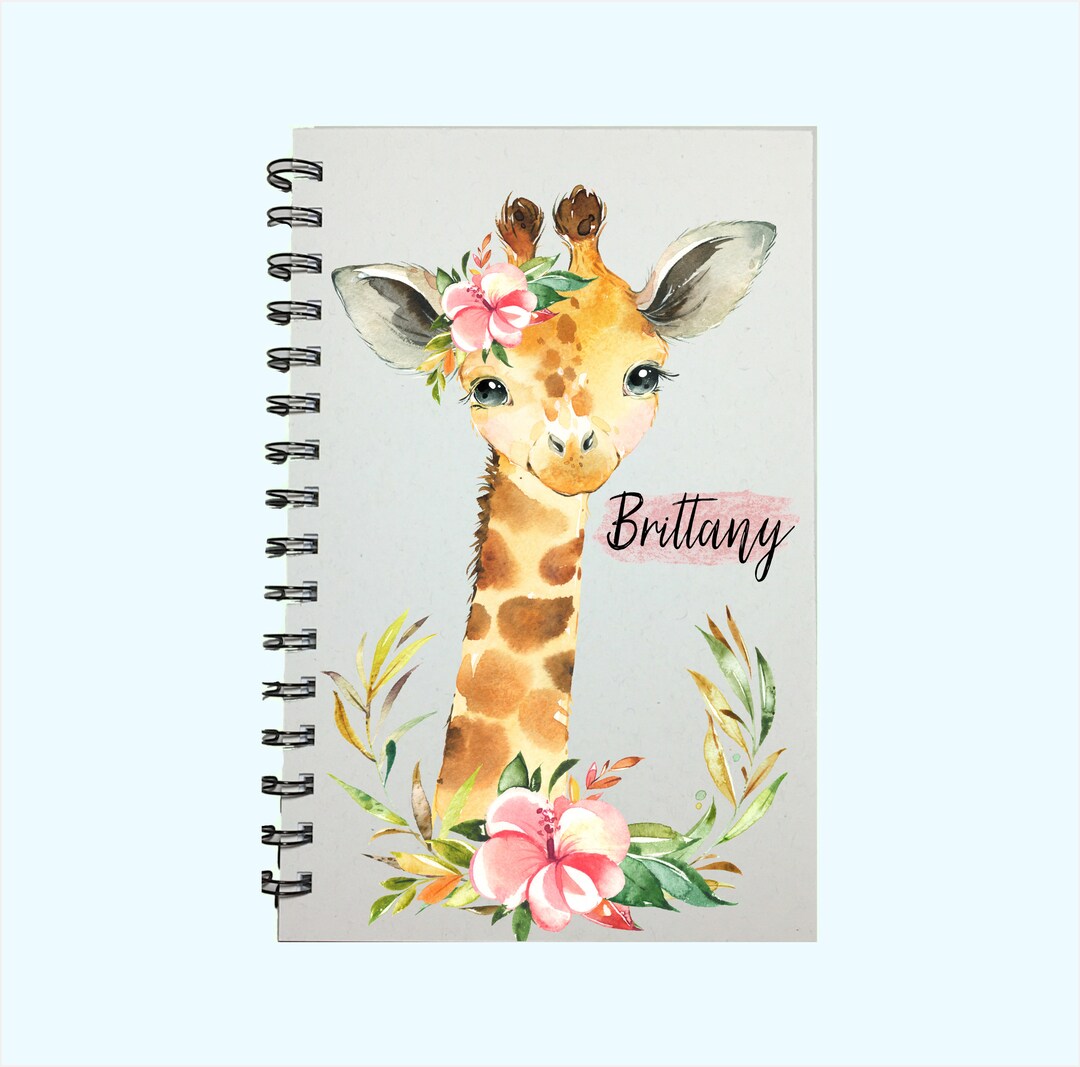 Giraffe, Giraffe Journal, Zoo Animal, Giraffe Gift, Giraffe With ...