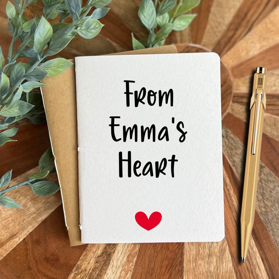 Personalized Keepsake Journal, Custom “from Name’s Heart” Book, Gift ...