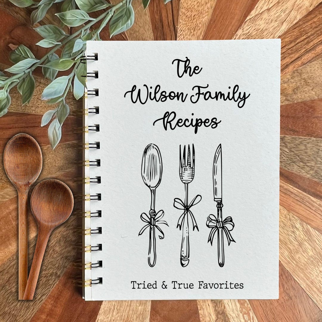 Personalized Family Recipe Book With Recipe Pages | Custom Family ...
