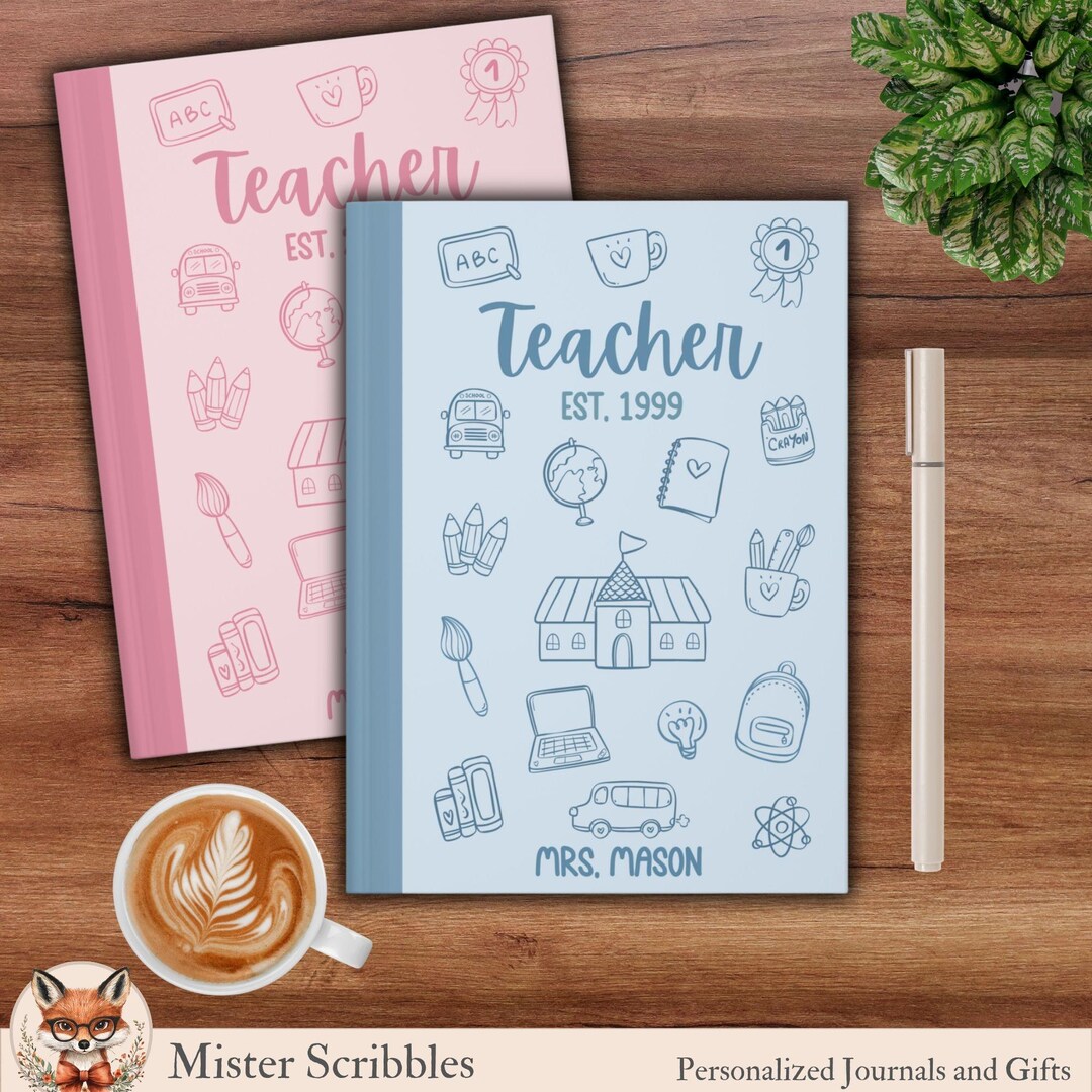 Personalized Teacher Journal, Teacher Appreciation Gift, End of Year ...