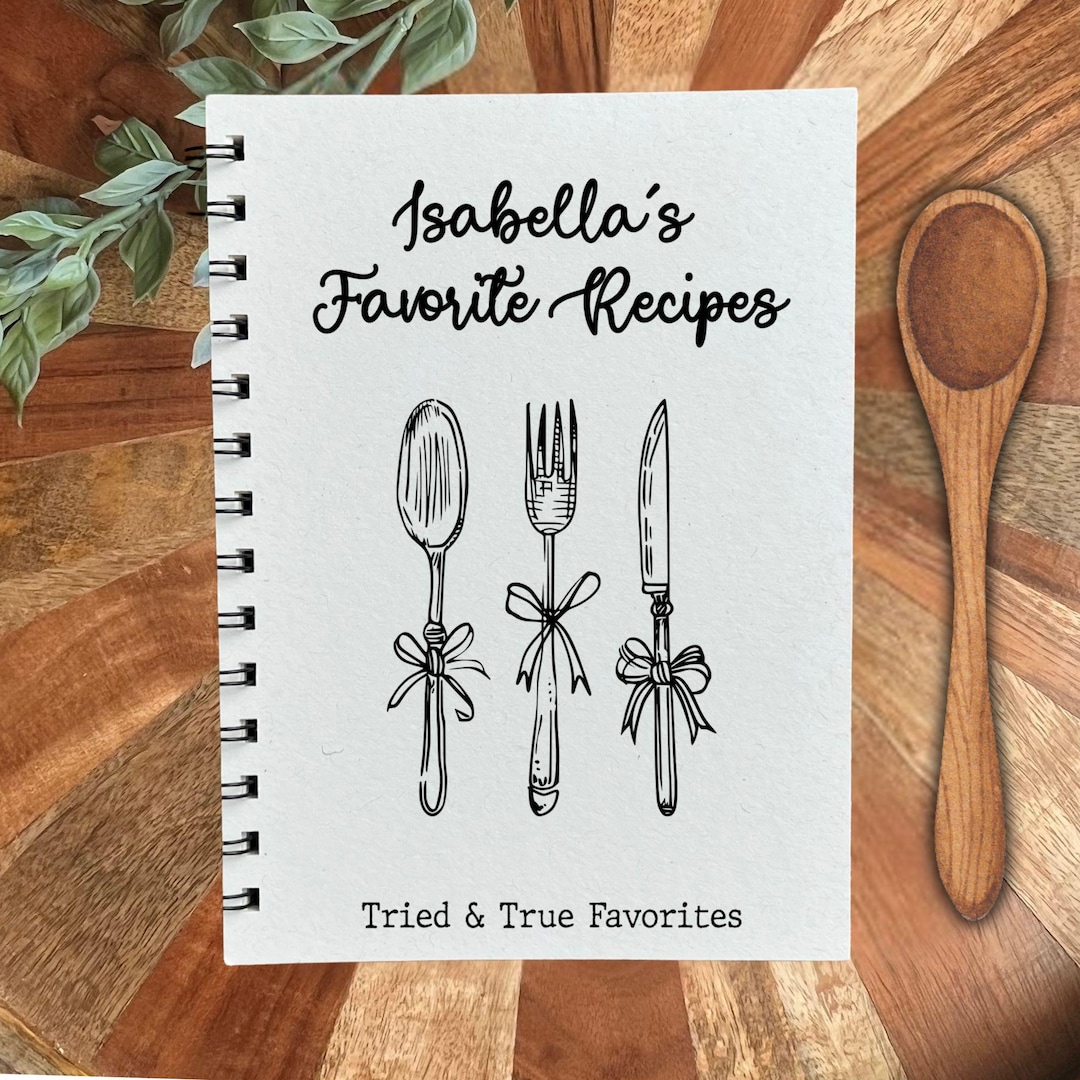 Personalized Recipe Book With Recipe Pages | Custom Favorite Recipes ...