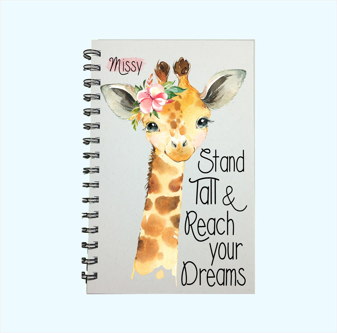Giraffe Stand Tall Reach Your Dreams Giraffe Journal - Etsy