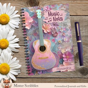 Music Notes, Song Writing Journal, Music Gift for Girls, Songwriting ...