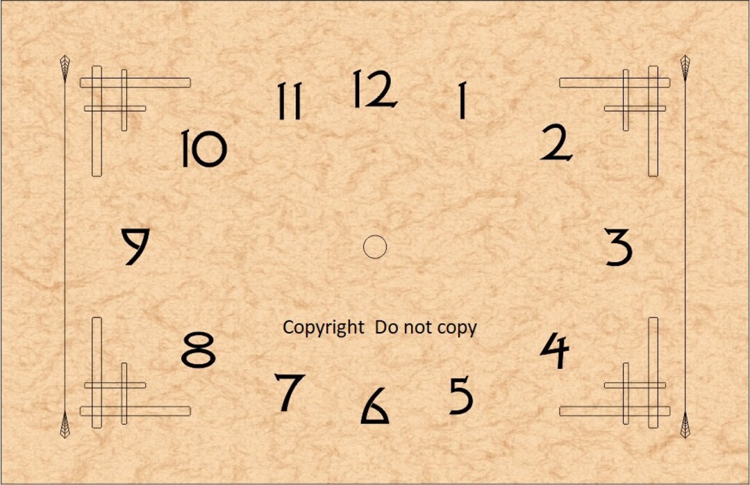 Arts & Crafts Clock Dial 9 3/4" X 6 1/8" - Etsy