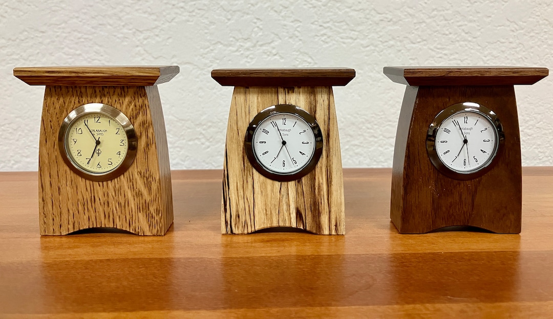 Arts & Crafts Mini Mantel Clock - Etsy