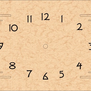 Arts and Crafts Mantel Clock PARTS With Parchment Dial---includes: Dial ...