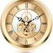 4 1/16 Inch Gold Skeleton Clock Insert With Gold Bezel - Etsy