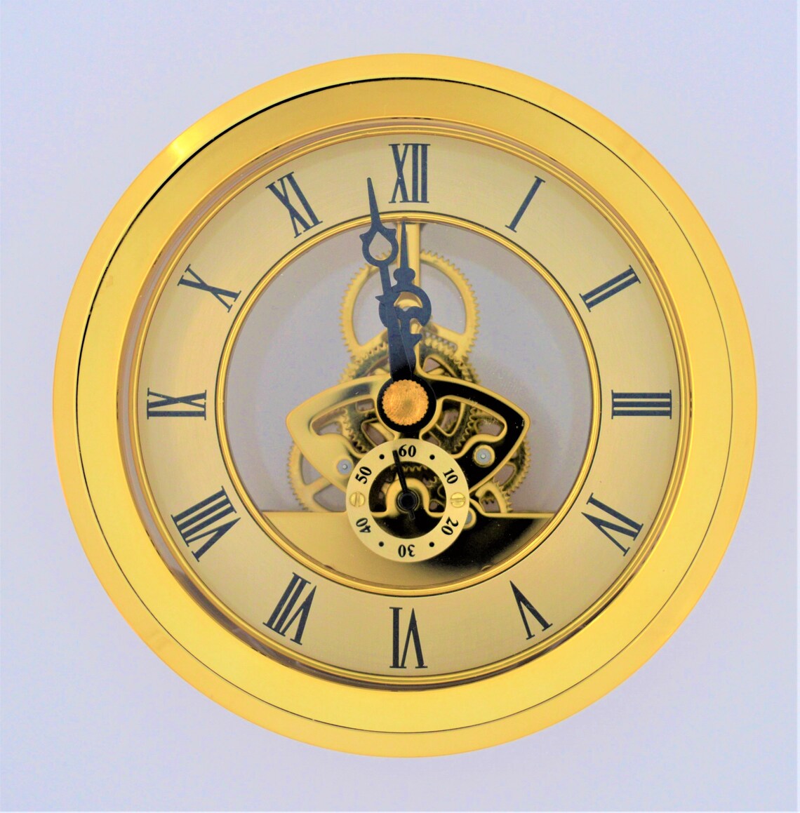 4 1/16 Inch Gold Skeleton Clock Insert With Gold Bezel - Etsy